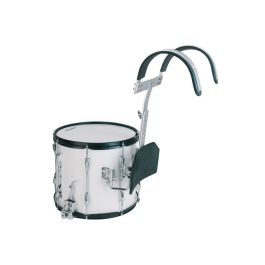 Hayman Marching Snare Drum 14” x 12” – White | Includes Aluminum Harness